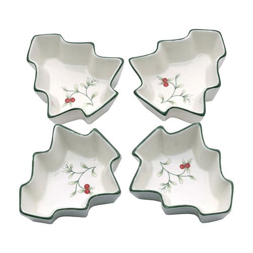 Click here for Pfaltzgraff(R) Winterberry Set of 4 Tree Shaped Di... prices