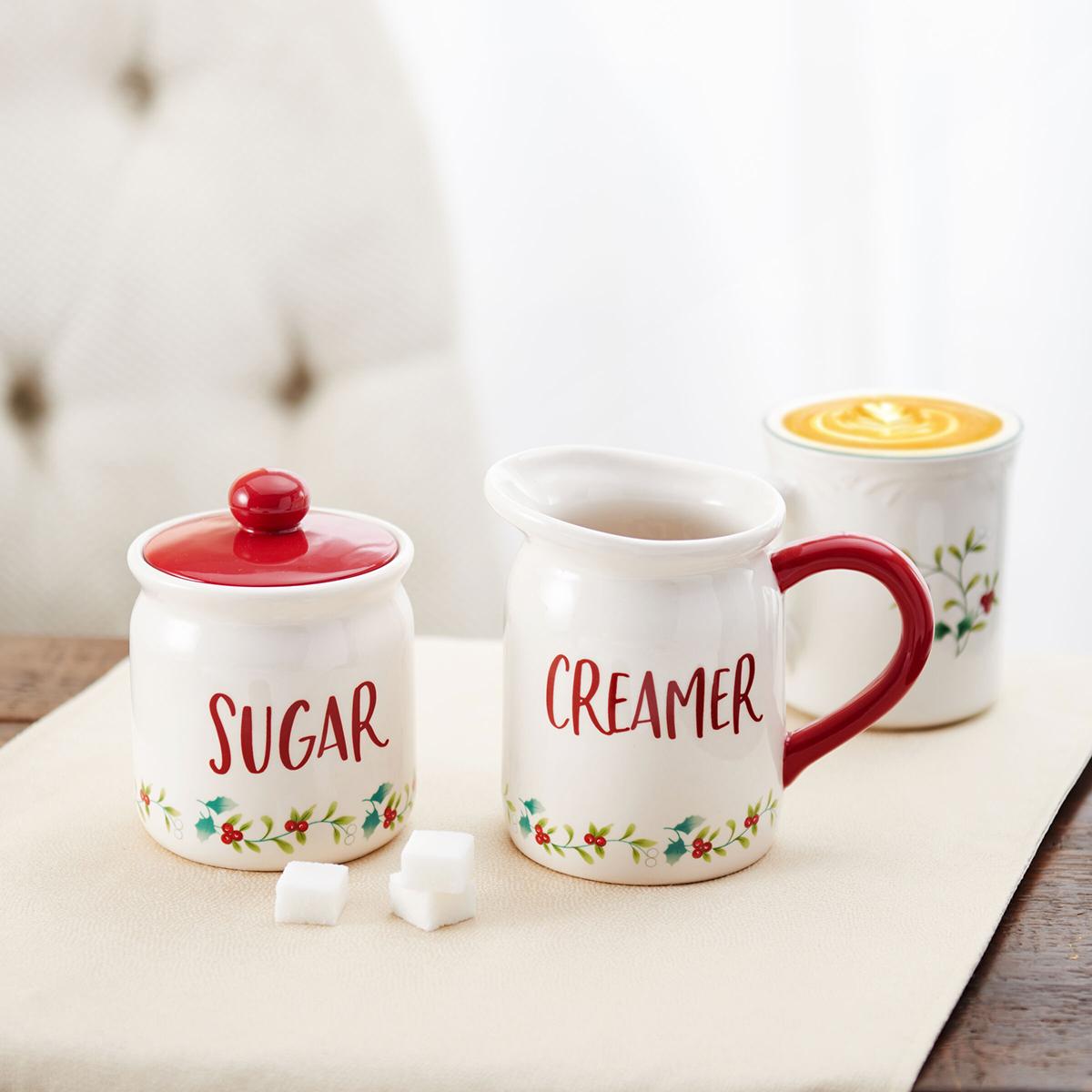Click here for Pfaltzgraff(R) Winterberry Red Creamer & Sugar Set prices