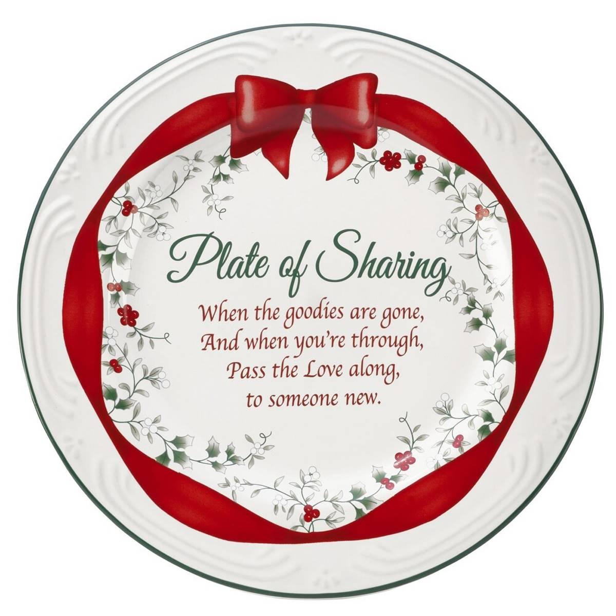 Winterberry Red Ribbon Sharing Plate - Assorted