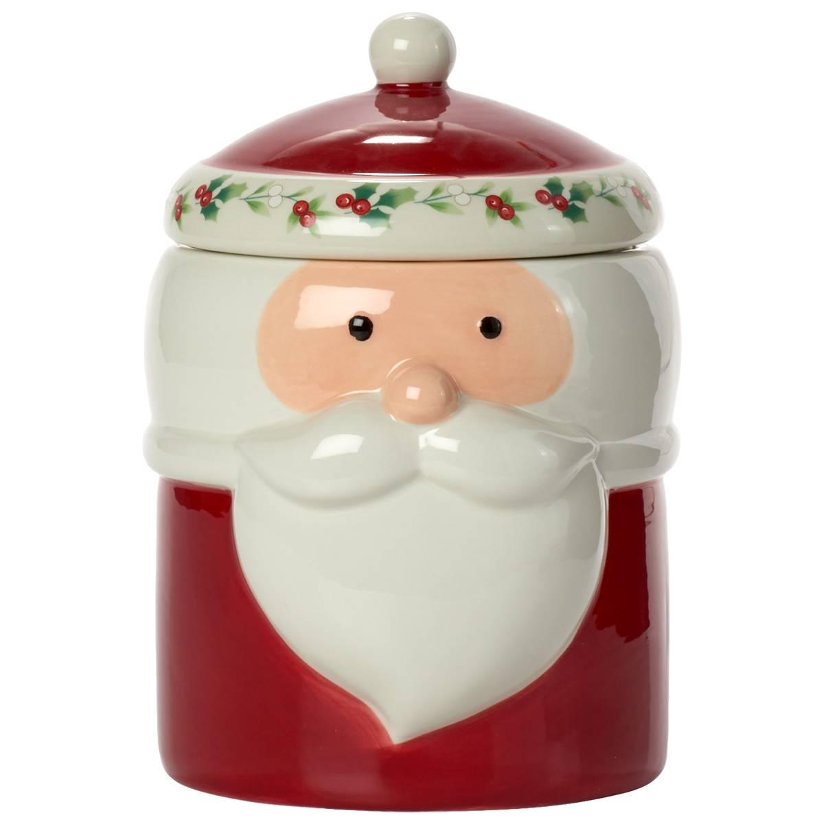 Click here for Pfaltzgraff Winterberry 9in. Santa Canister prices