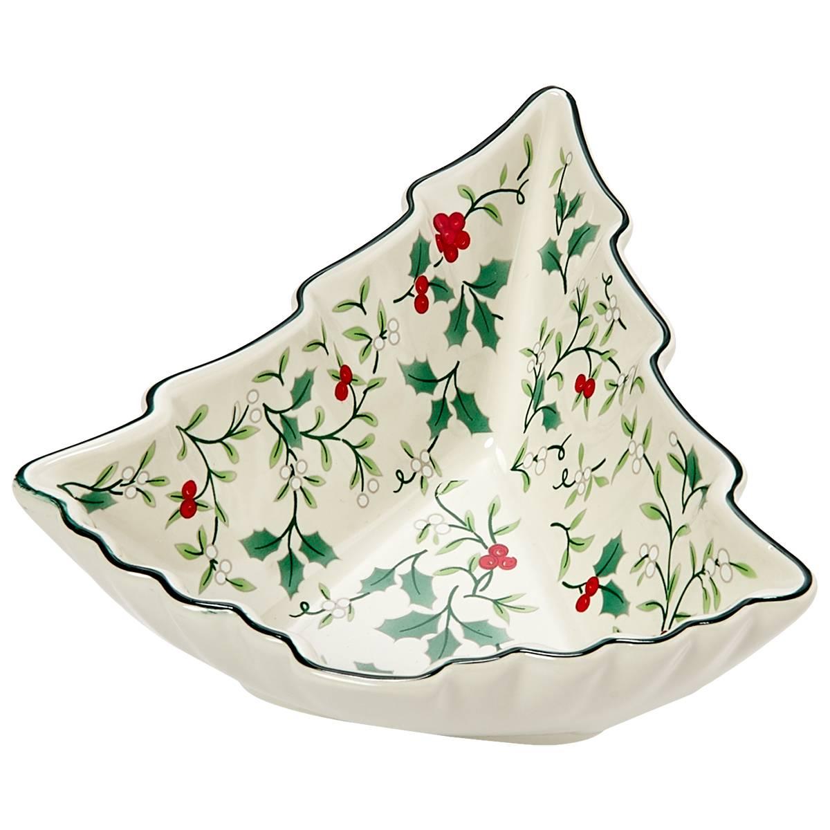 Click here for Pfaltzgraff Winterberry 7in. Tree Shaped Bowl prices