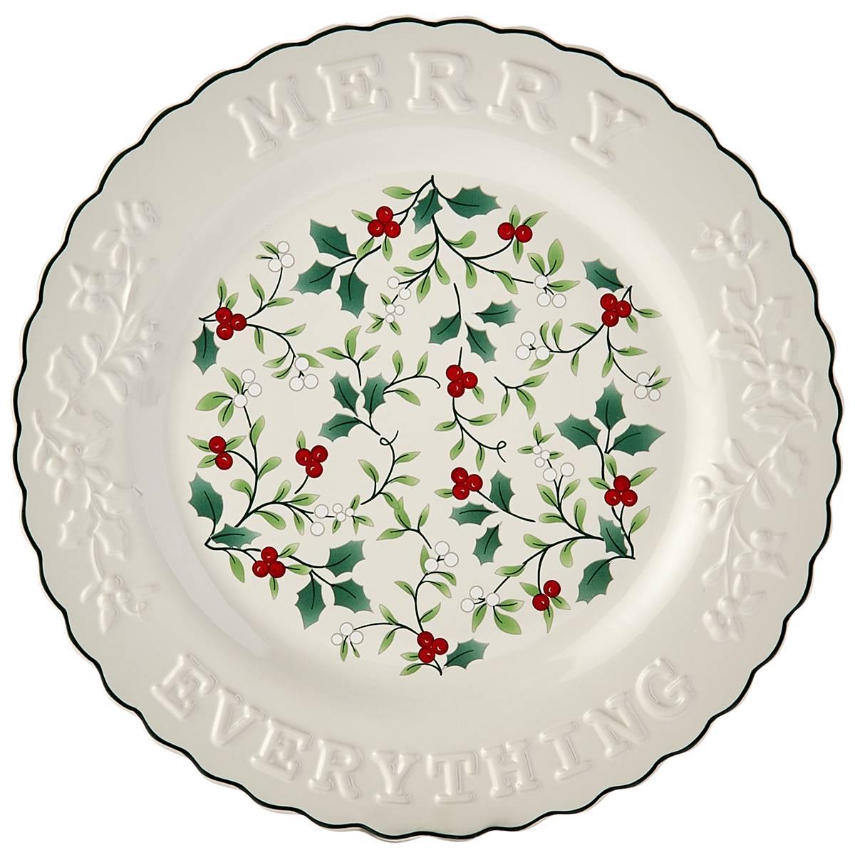 Click here for Pfaltzgraff Winterberry 12in. Merry Everything Sha... prices