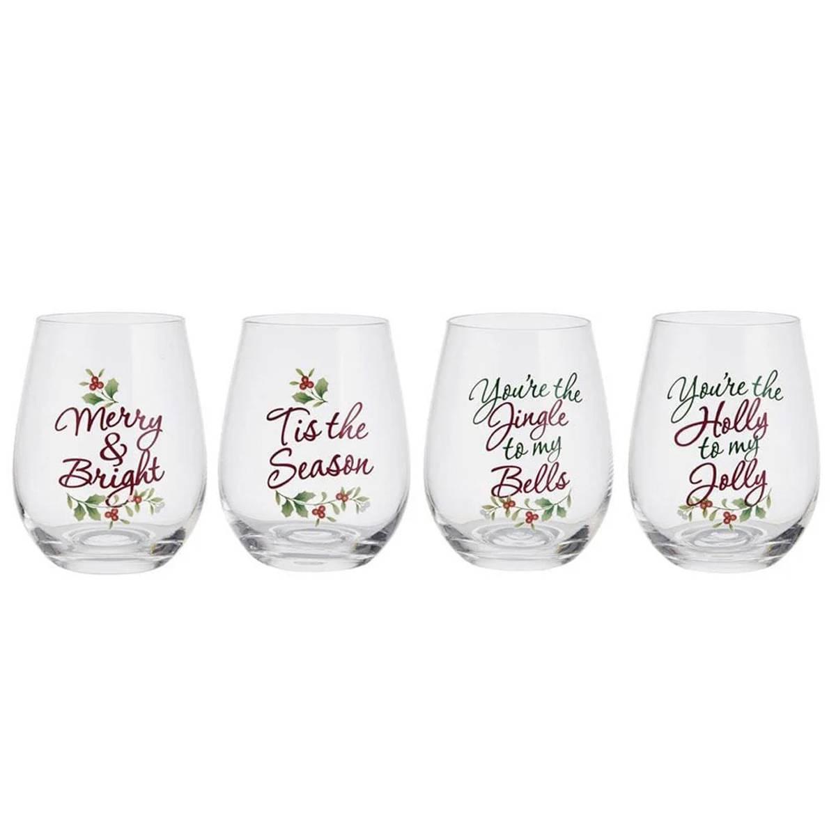 Click here for Pfaltzgraff(R) Winterberry Stemless Wine Glasses w... prices