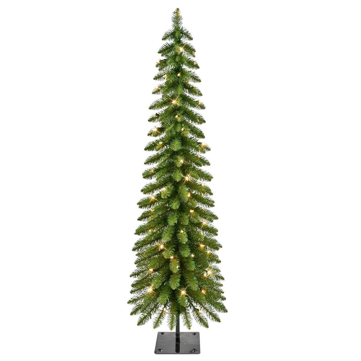 Click here for Puleo International 5ft. Pre-Lit Pencil Alpine Chr... prices