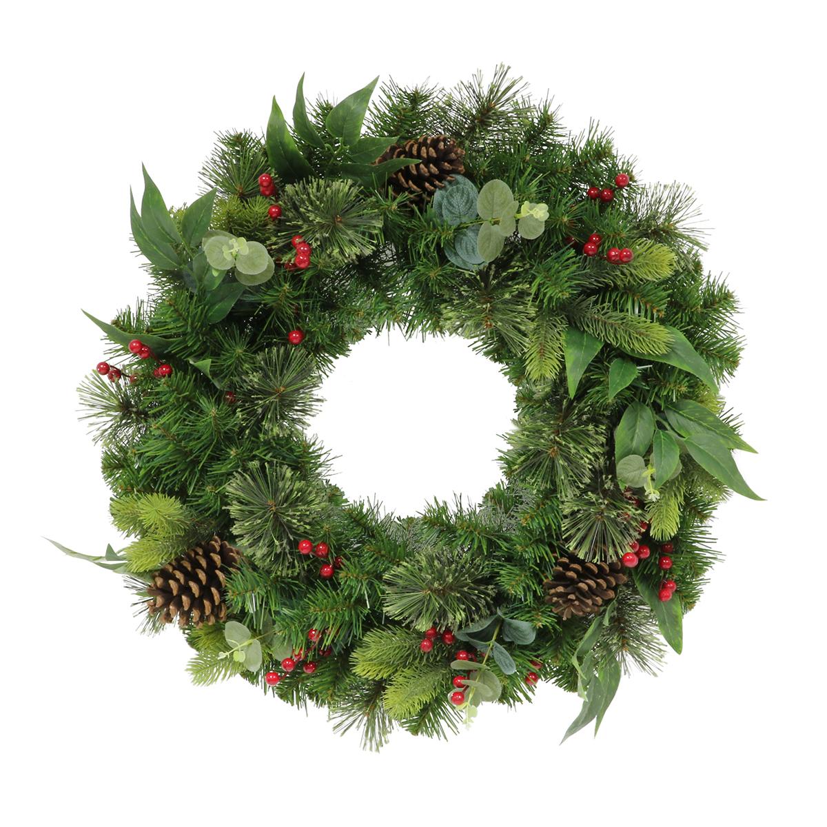 Click here for Puleo International 24in. Decorated Christmas Wrea... prices