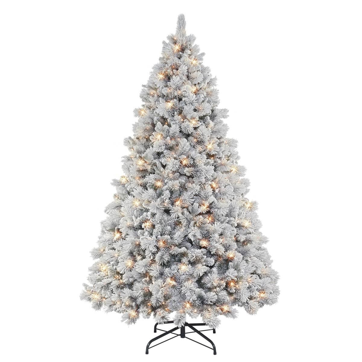 Click here for Puleo International 9ft. Pre-Lit Flocked Tradition... prices