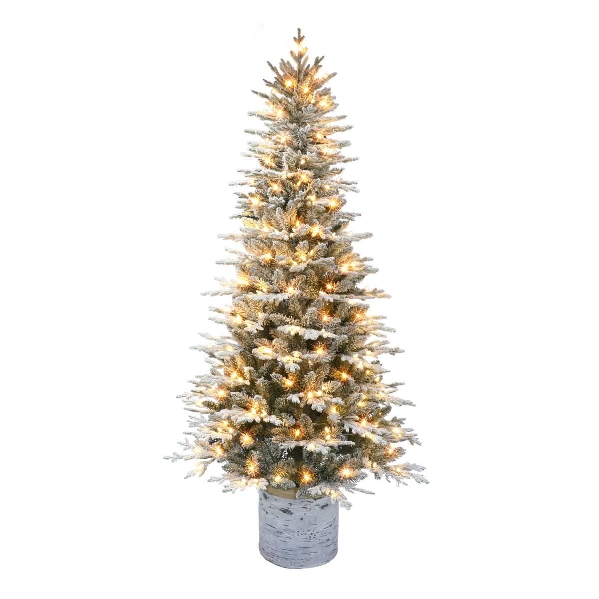 Click here for Puleo International 7.5ft. Pre-Lit Flocked Artic F... prices