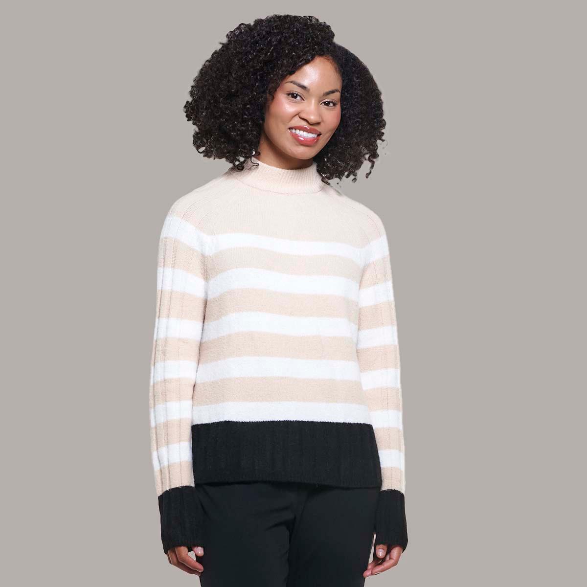 Click here for Womens Rafaella(R) Long Sleeve Color Block Stripe... prices