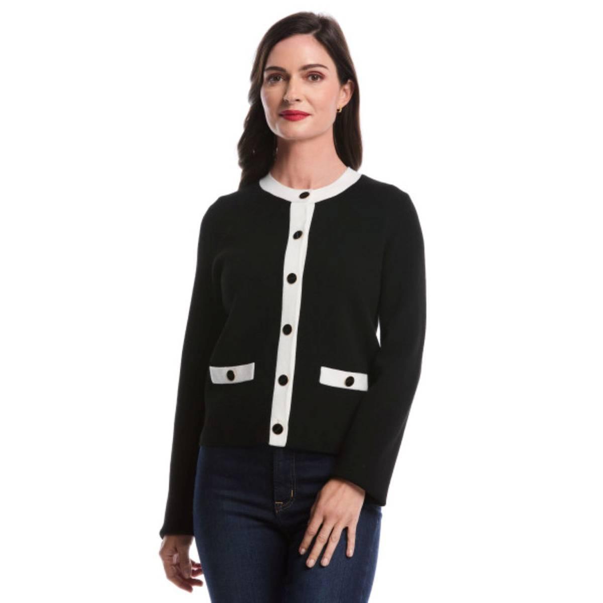 Click here for Womens Rafaella(R) Contrasting Placket Long Sleeve... prices