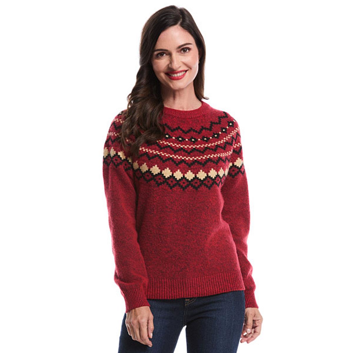 Click here for Womens Rafaella(R) Long Sleeve Crew Neck Fair Isle... prices