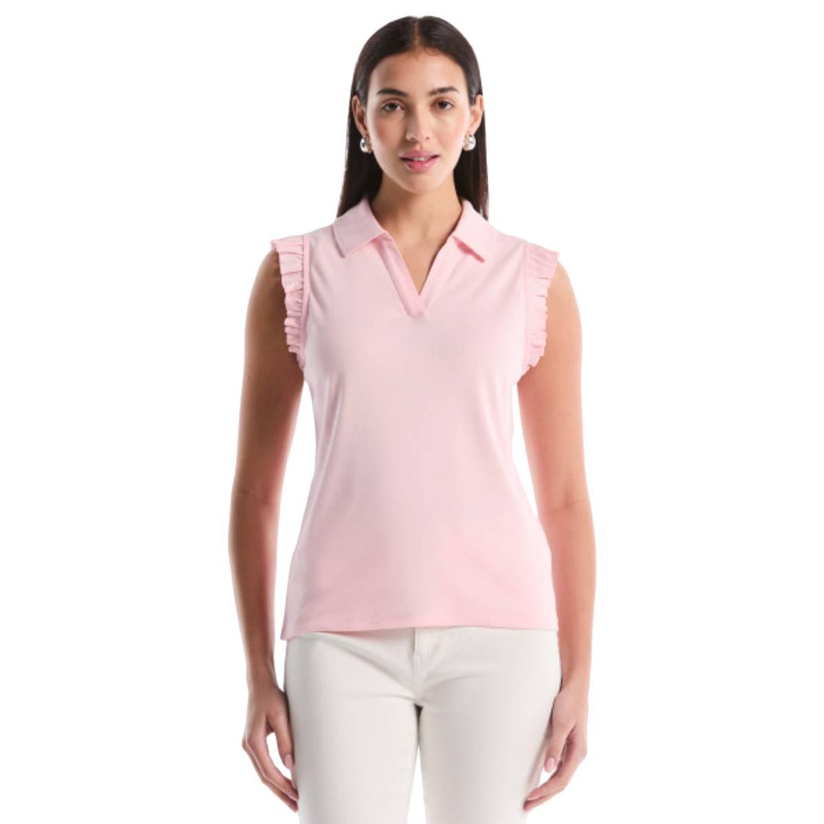 Click here for Womens Rafaella(R) Sleeveless Ruffle Split Neck Co... prices