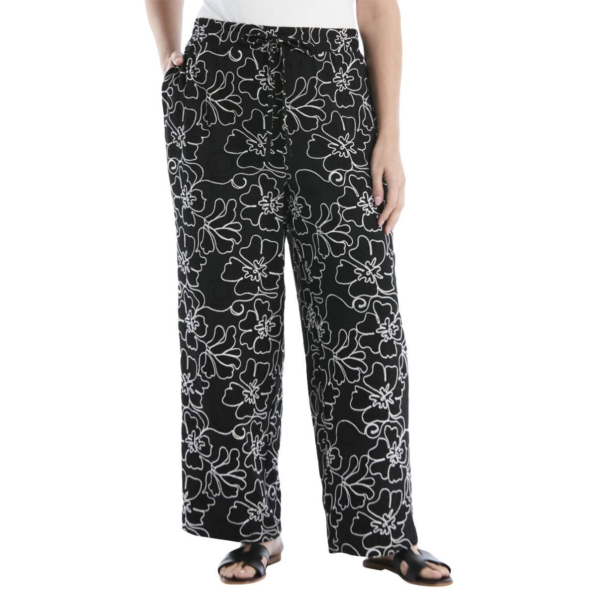 Click here for Plus Size Rafaella(R) Hibiscus Floral Embroidery P... prices