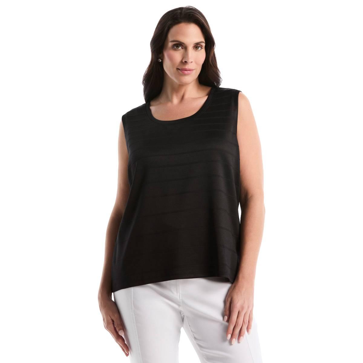 Click here for Plus Size Rafaella(R) Solid Ottoman Knit Tank Top prices