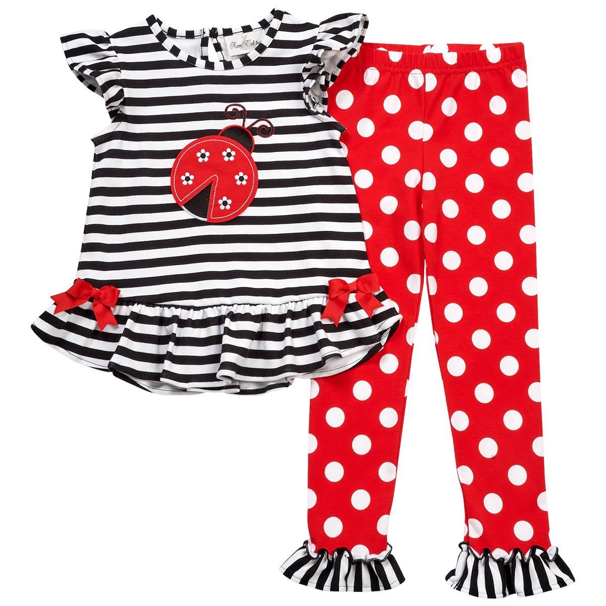 Click here for Girls (4-6x) Rare Editions 2pc. Ladybug Stripe Top... prices