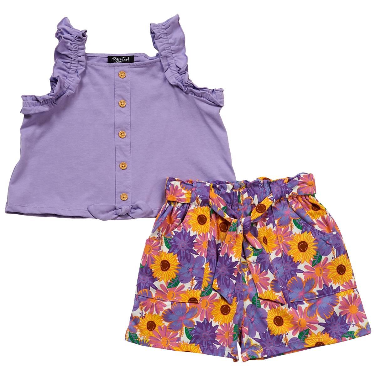 Click here for Girls (4-6x) Rare Too Ruffle Faux Button Down Top... prices