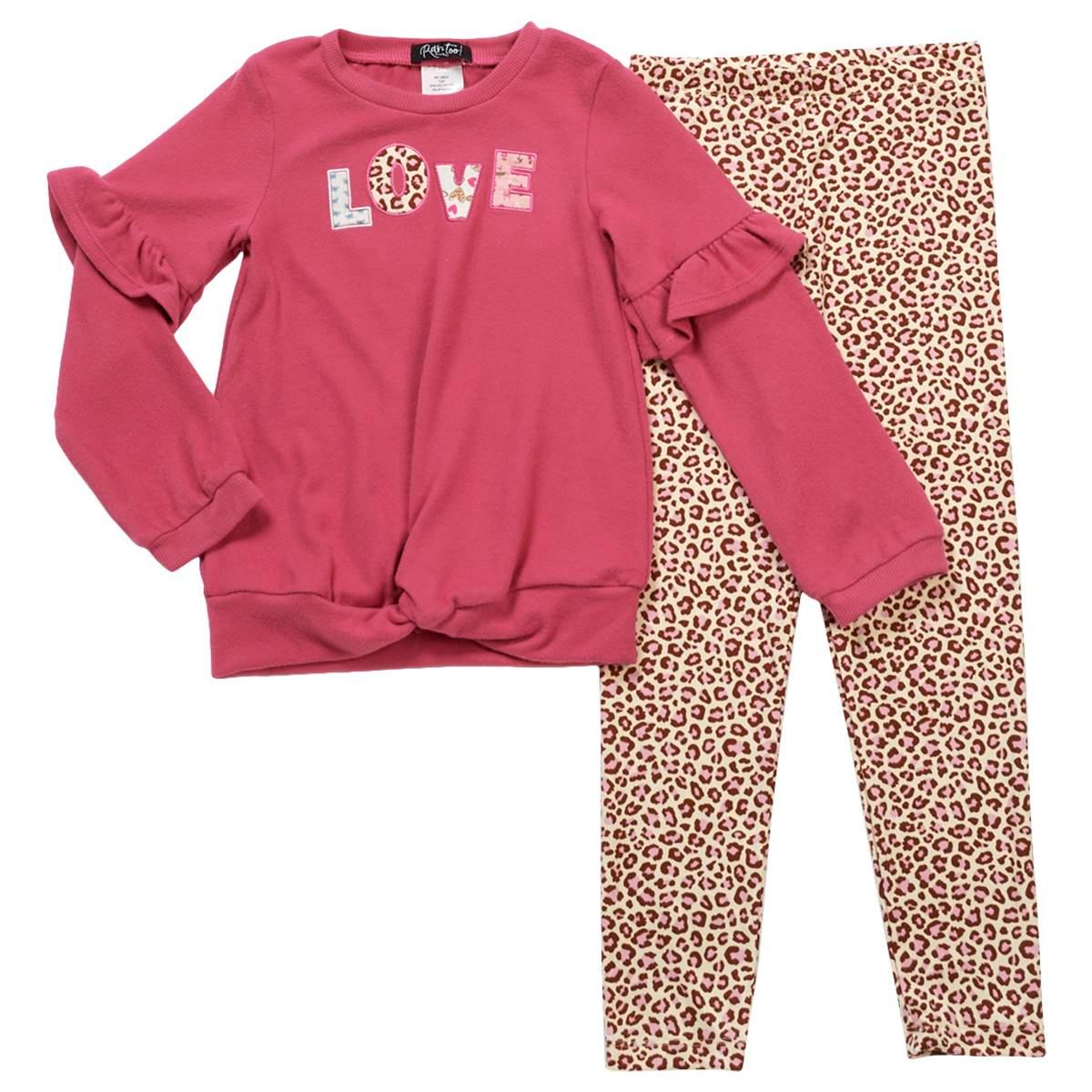 Click here for Girls (4-6x) Rare Too! Love Twist Top & Leopard Le... prices