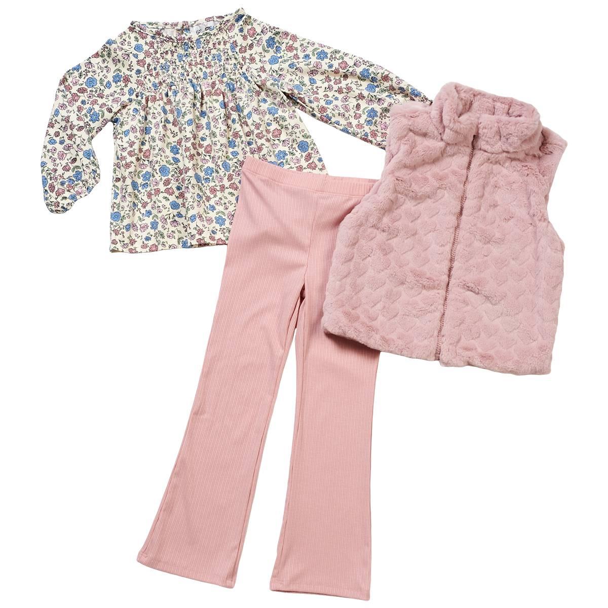 Click here for Girls (4-6x) Rare Editions 3pc. Faux Fur Heart Ves... prices