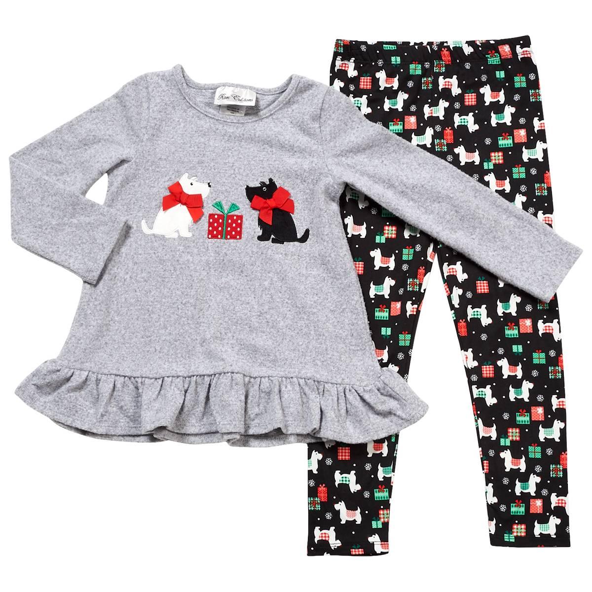 Click here for Girls (4-6x) Rare Editions Holiday Hacci Top & Leg... prices