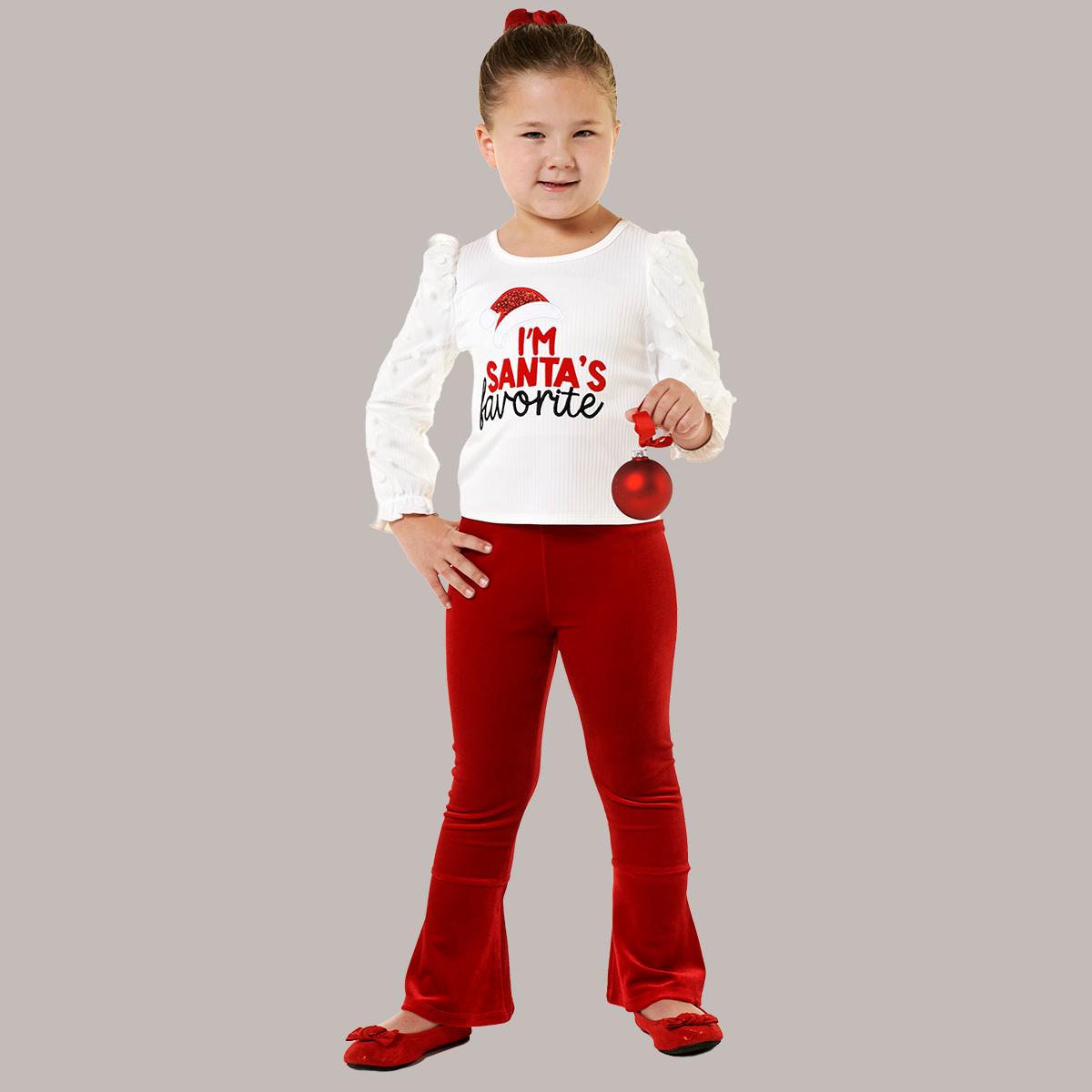 Click here for Girls (4-6x) Rare Editions Santas Favorite Top & F... prices