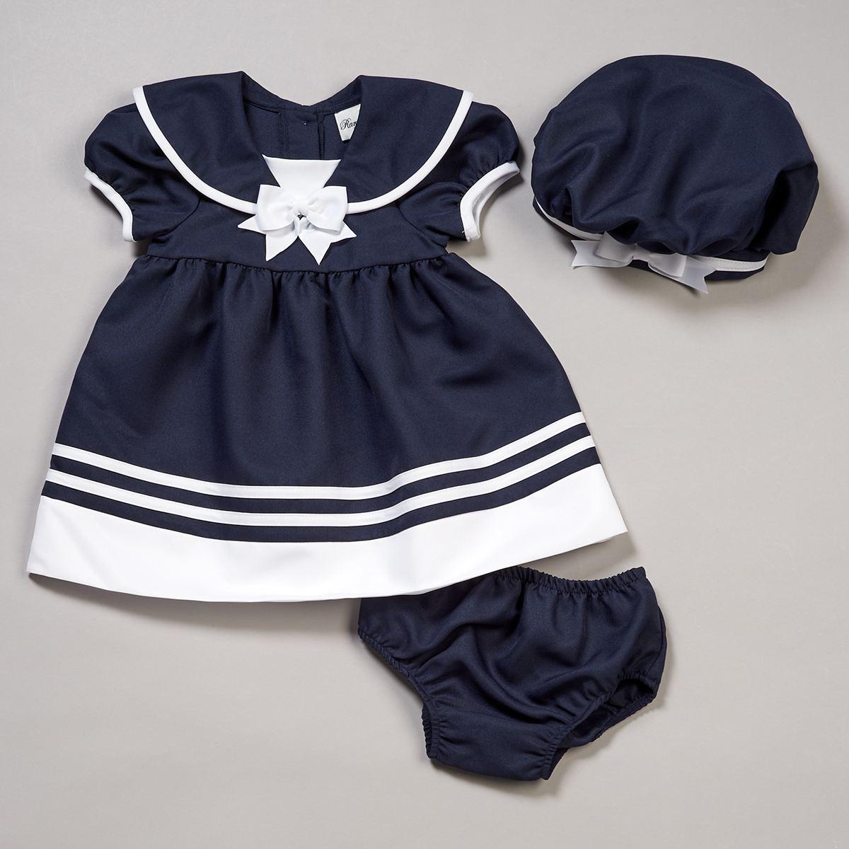 Click here for Baby Girl (12-24M) Rare Editions Navy Nautical Dre... prices