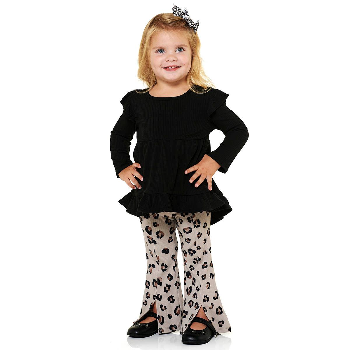 Click here for Baby Girl (12-24M) Rare Editions Ruffle Top & Leop... prices