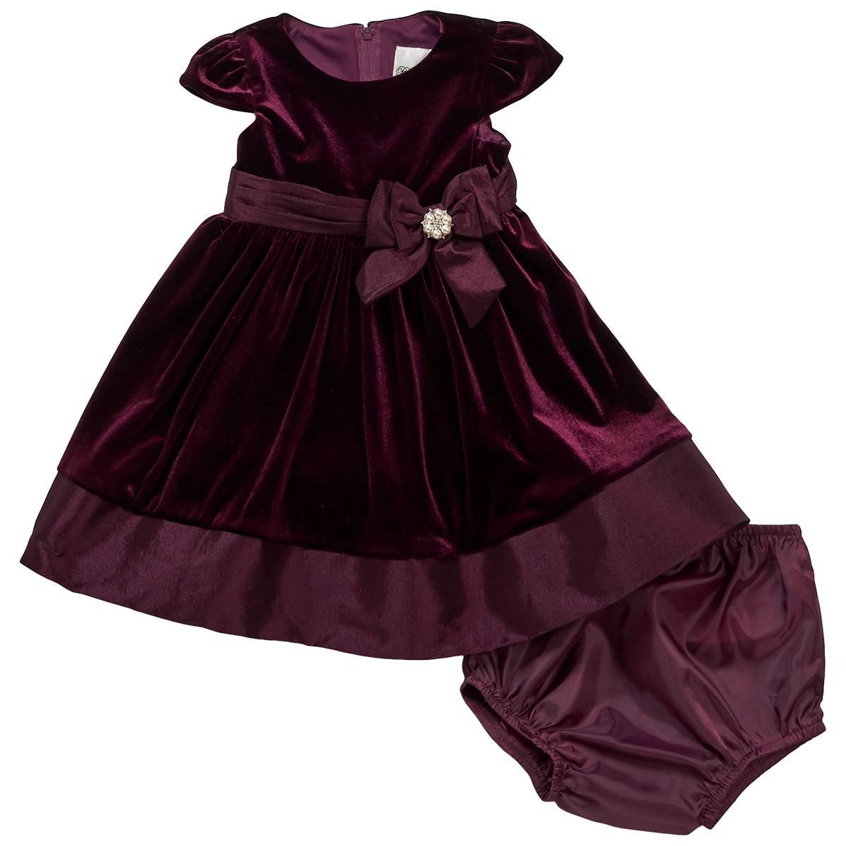 Click here for Baby Girl (12-24M) Rare Editions Velvet Cap Sleeve... prices