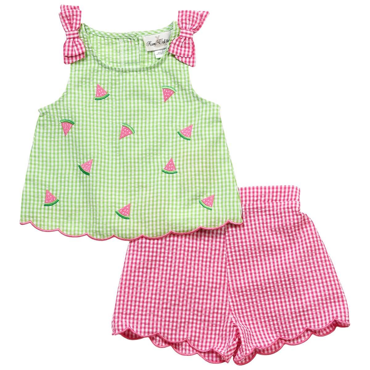 Click here for Toddler Girl Rare Editions Watermelon Seersucker S... prices