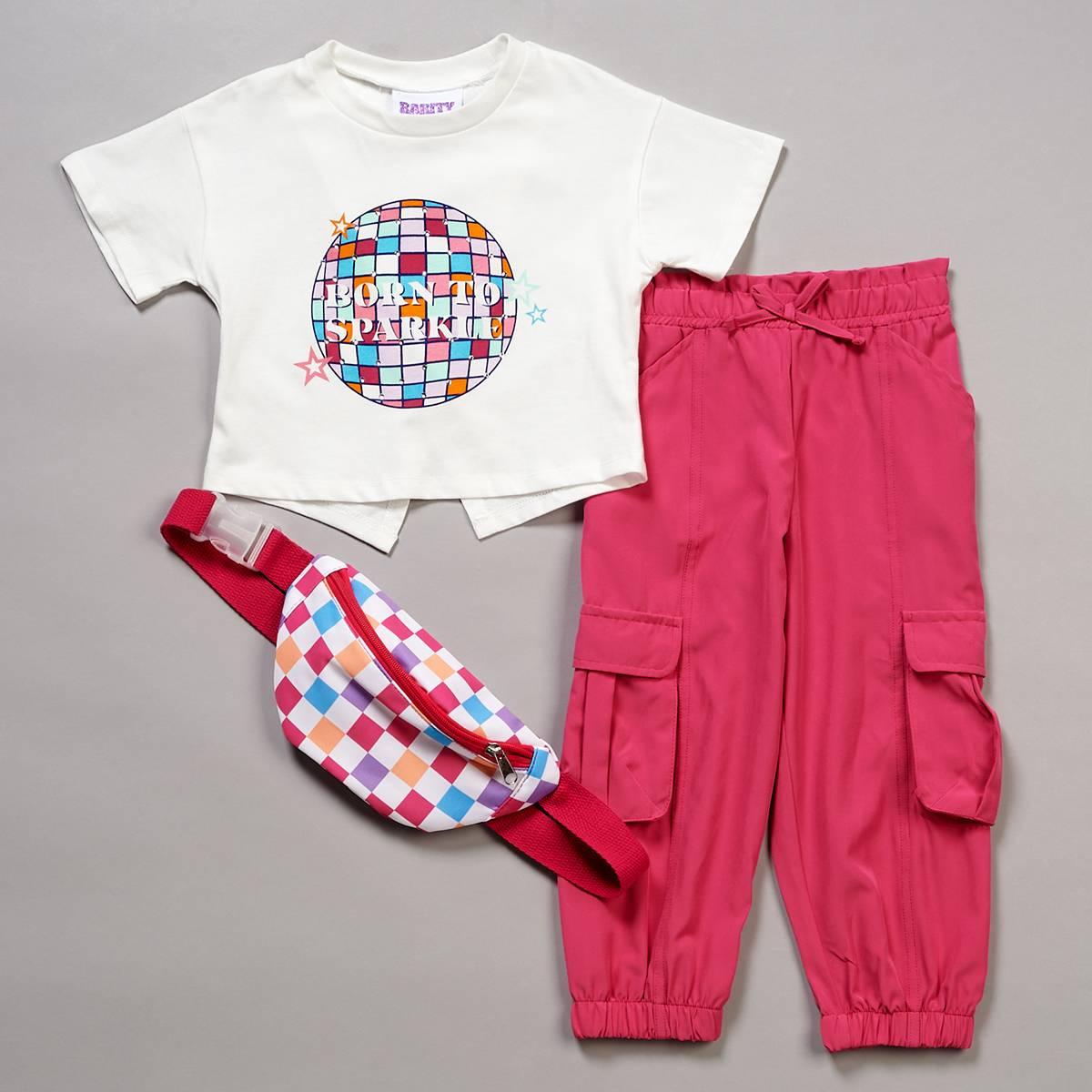 Click here for Toddler Girl Rarity 3pc. Disco Ball Tee & Cargo Pa... prices