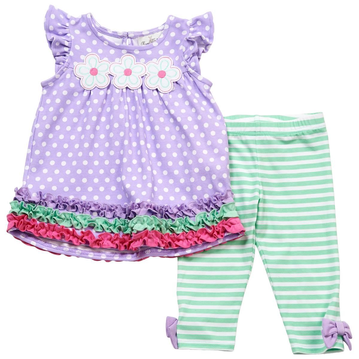 Click here for Toddler Girl Rare Editions 2pc. Polka Dot & Floral... prices