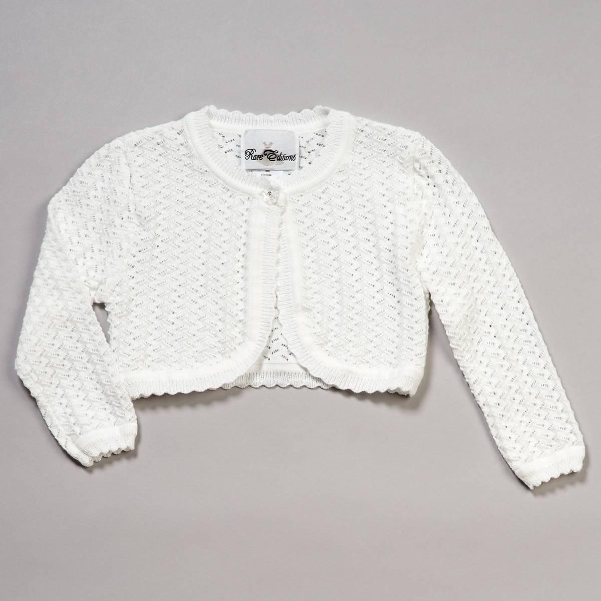 Click here for Toddler Girl Rare Editions Scalloped Crochet Cardi... prices