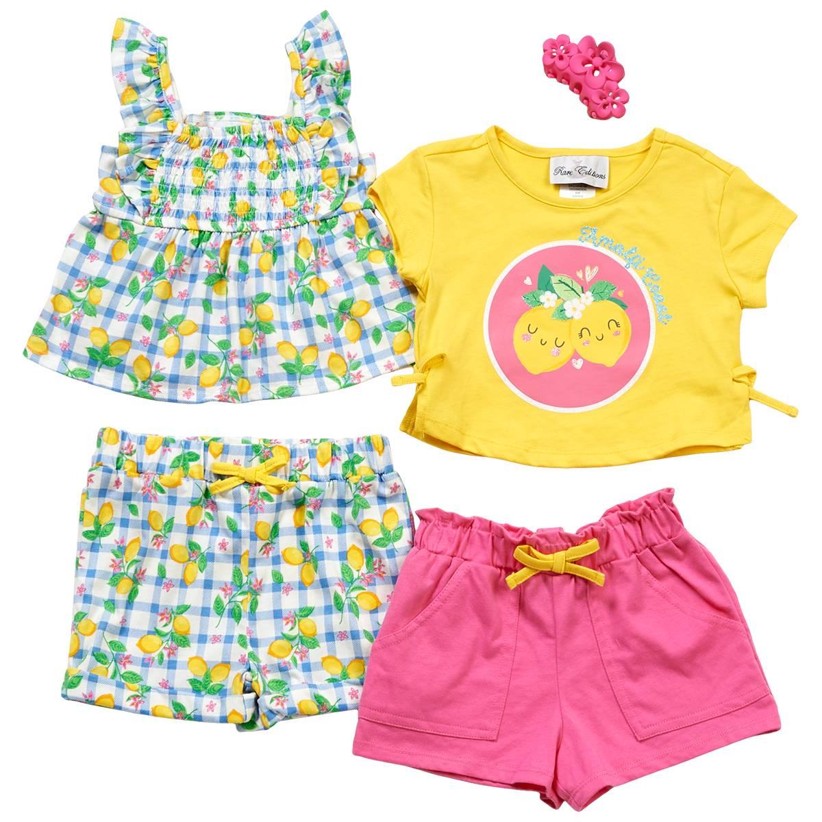 Click here for Toddler Girl Rare Editions 4pc Lemon Graphic Short... prices