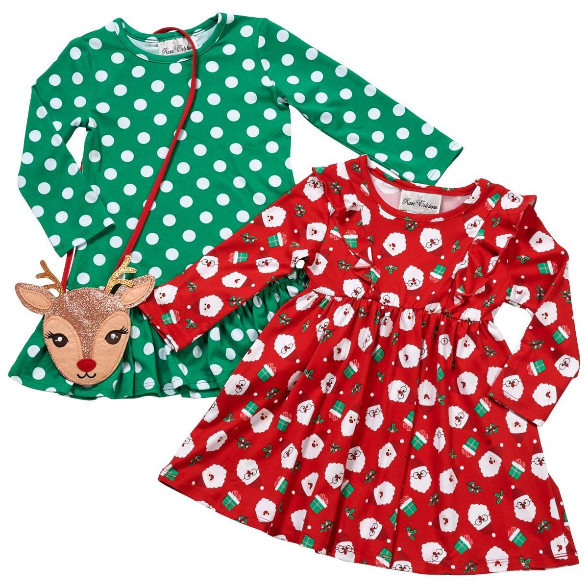 Click here for Toddler Girl Rare Editions 2pk. Santa & Polka Dot... prices