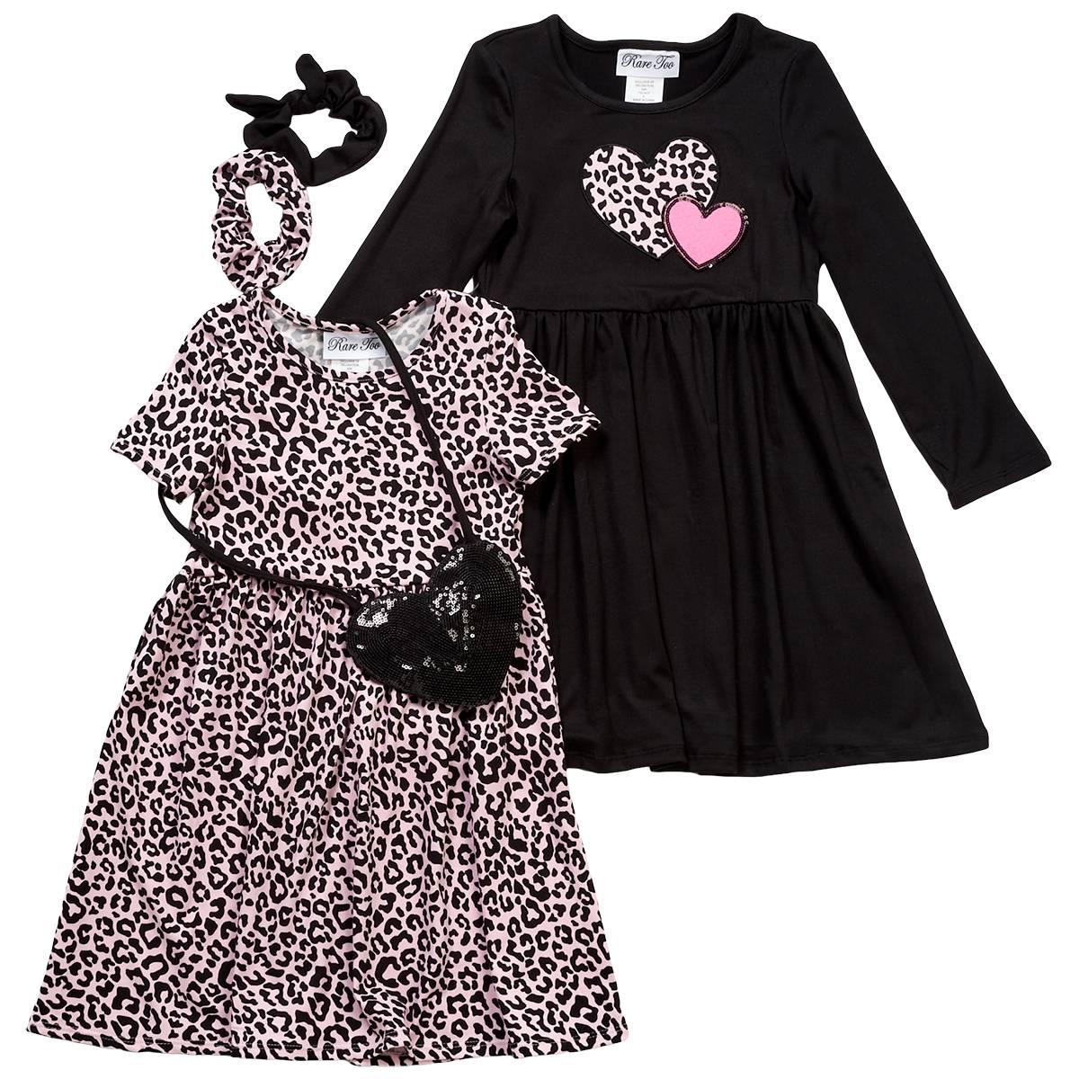 Click here for Girls (4-6x) Rare Too 2pk. Solid & Leopard Yummy D... prices