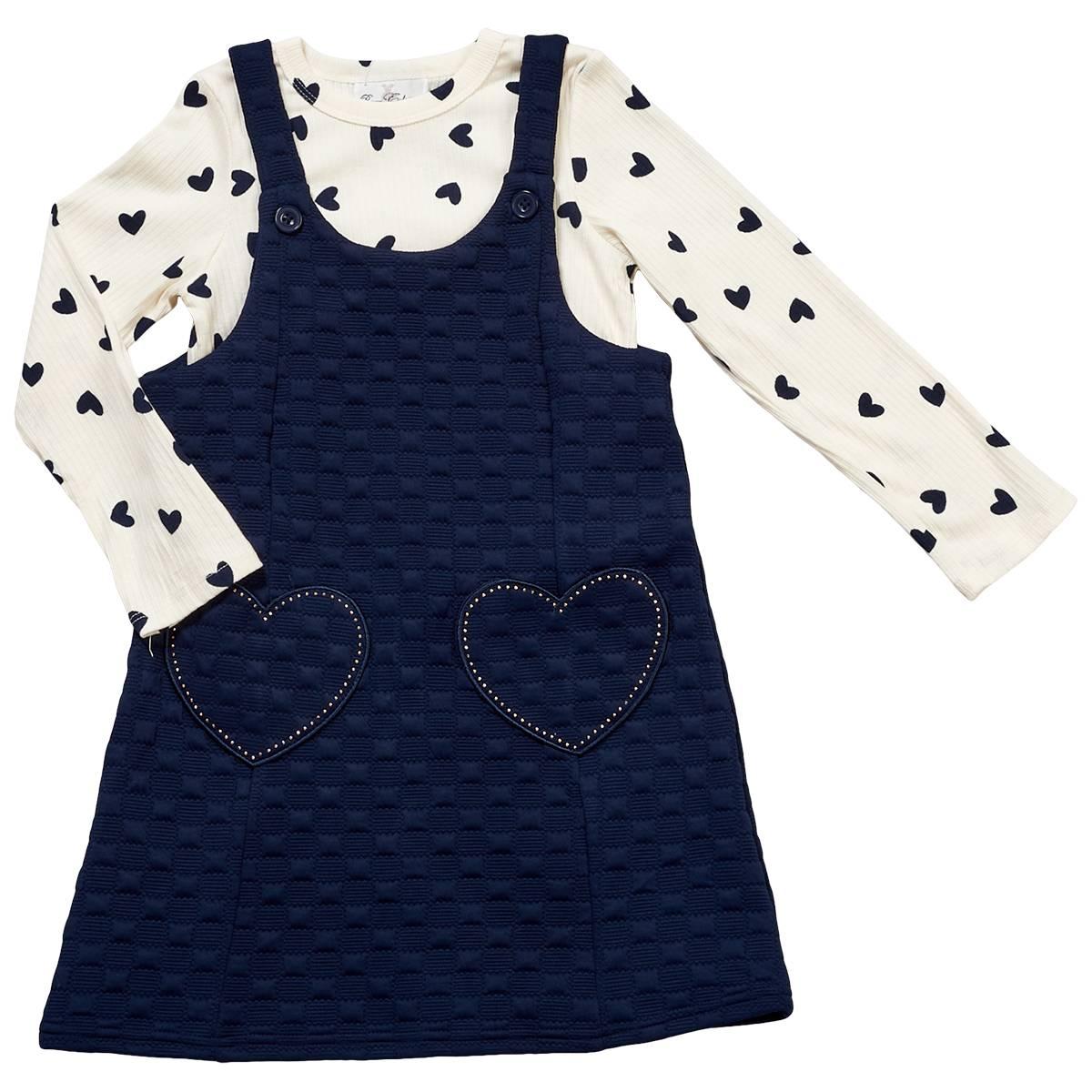 Click here for Girls (4-6x) Rare Editions Double Knit Heart Pocke... prices