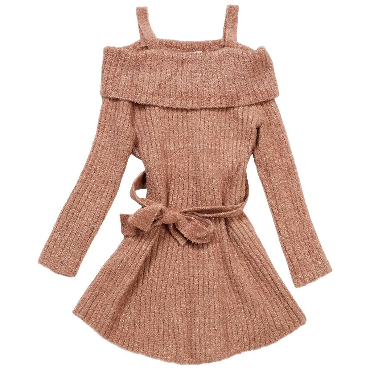 Click here for Girls (7-16) Rare Editions Cold Shoulder Rib Lurex... prices