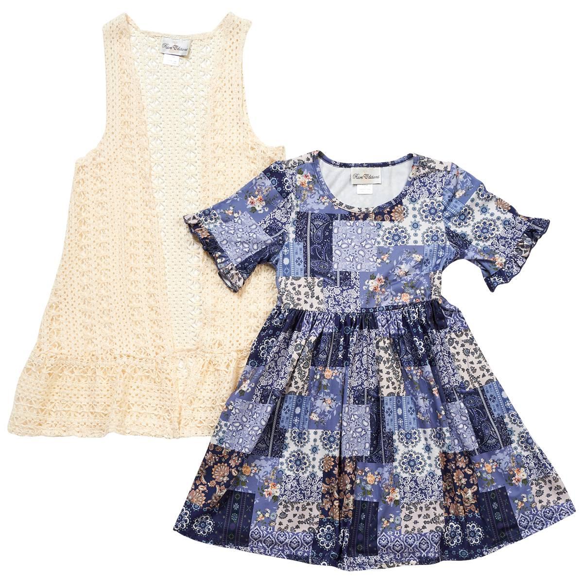 Click here for Girls (7-16) Rare Editions Patchwork Dress with Cr... prices