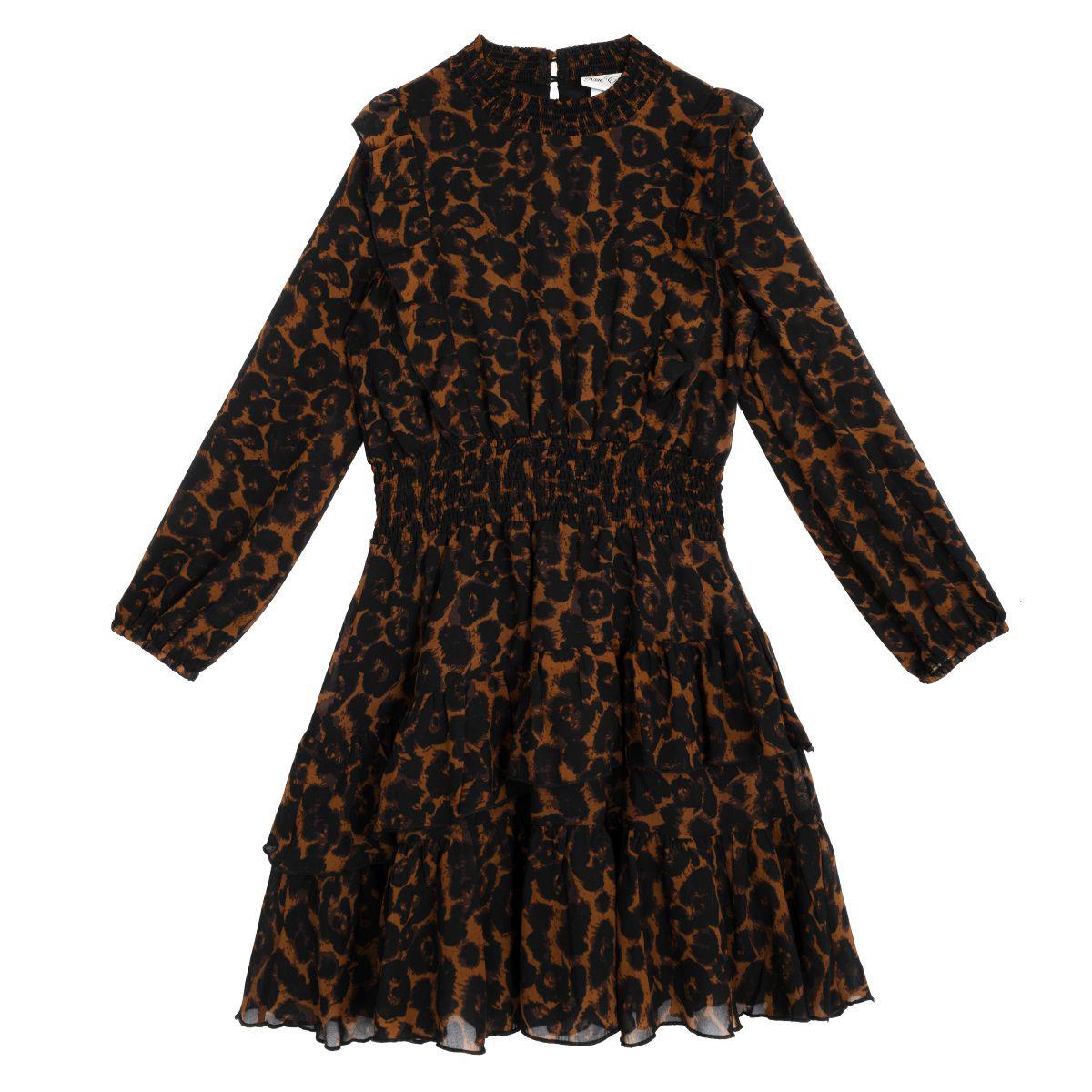 Click here for Girls (7-16) Rare Editions Long Sleeve Smock Leopa... prices