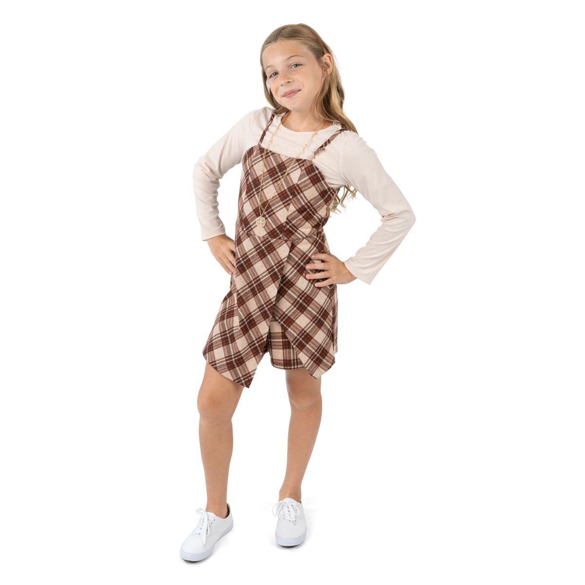 Click here for Girls (7-16) Rare Editions Plaid Envelope Romper w... prices