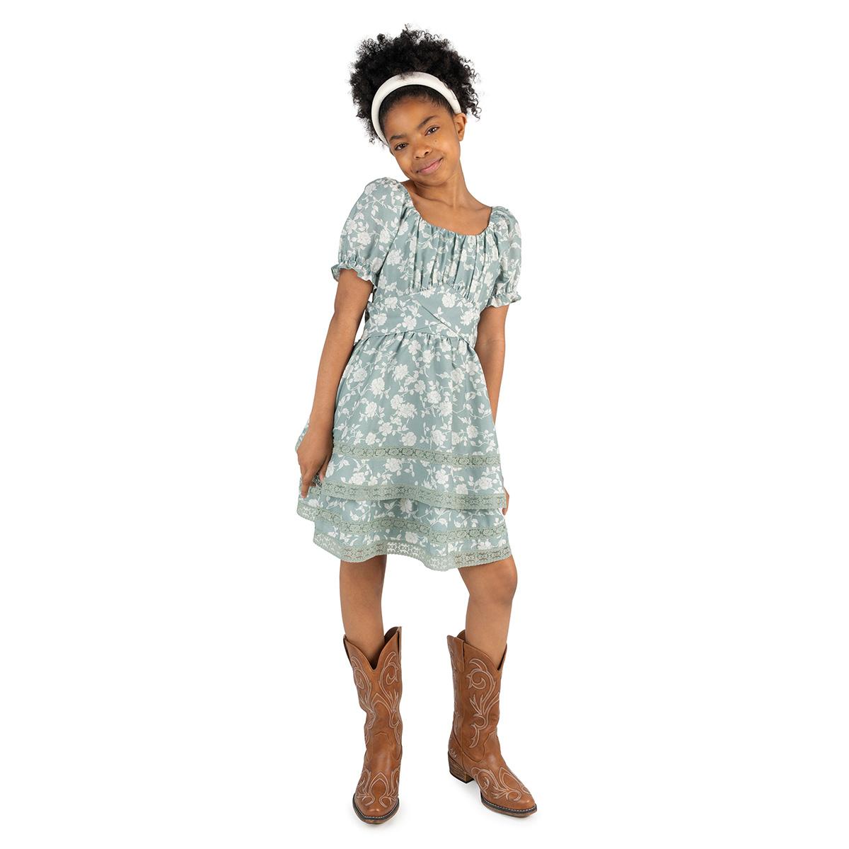 Click here for Girls (7-16) Rare Editions Puff Sleeve Floral Lace... prices