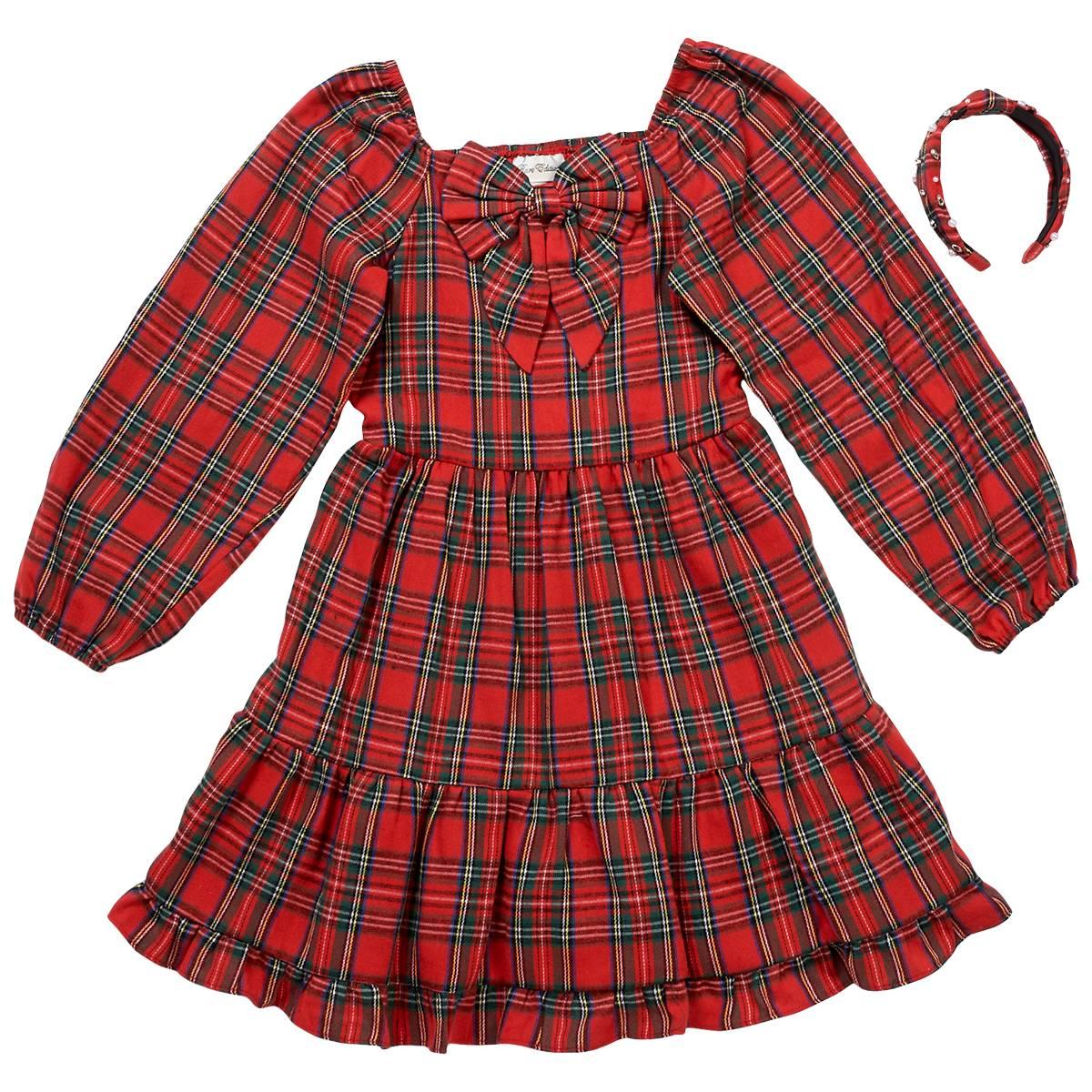 Click here for Girls (7-16) Rare Editions Long Sleeve Plaid Dress... prices