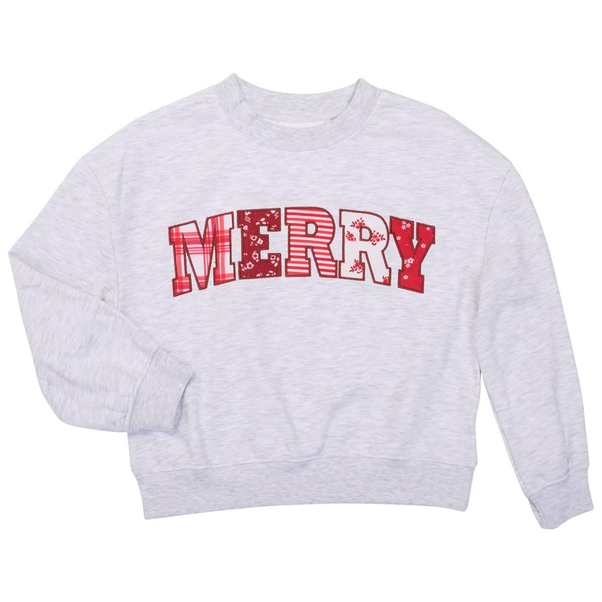 Click here for Girls (7-12) Rare Editions Merry Sweatshirt prices
