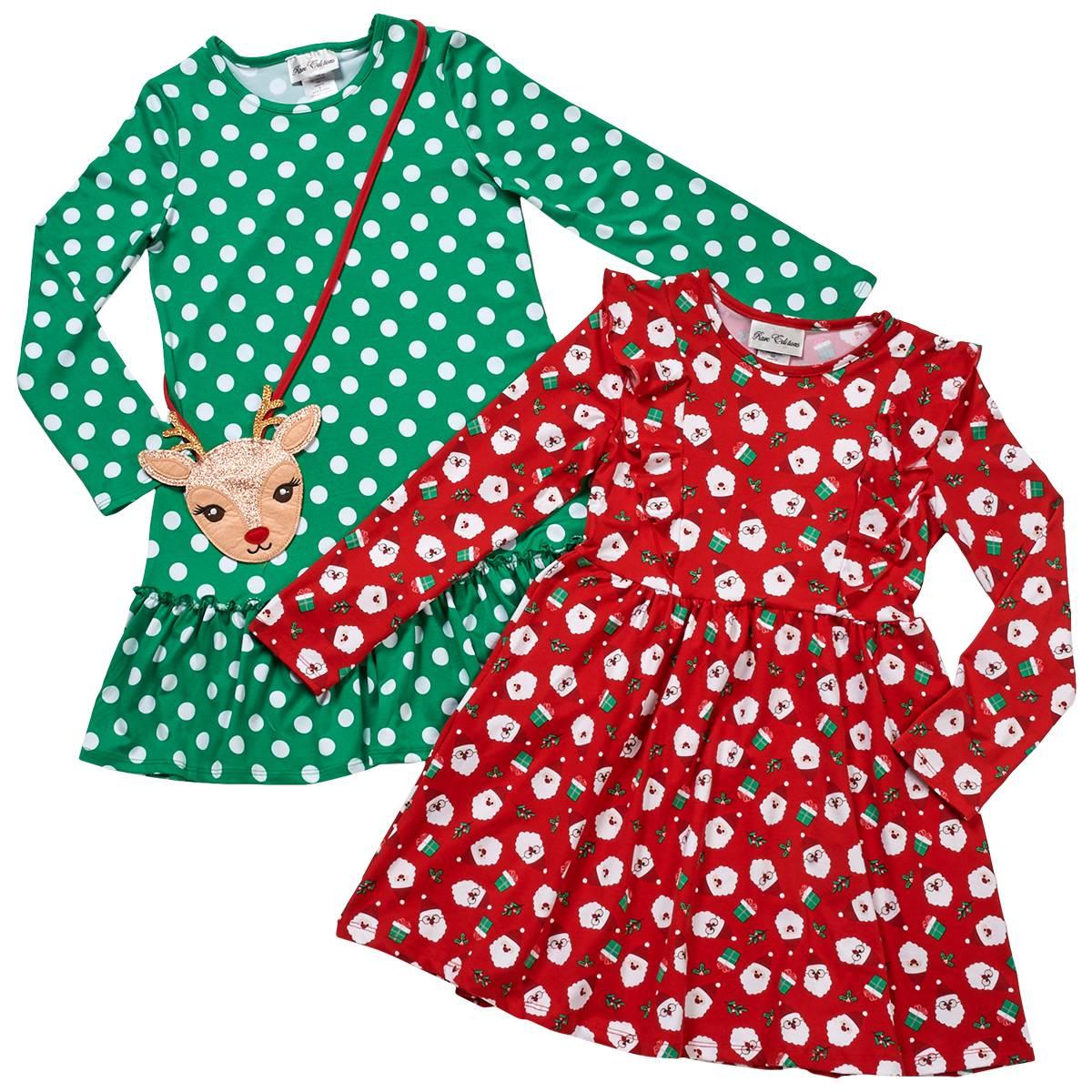 Click here for Girls (7-16) Rare Editions 2pk. Santa Polka Dot Dr... prices