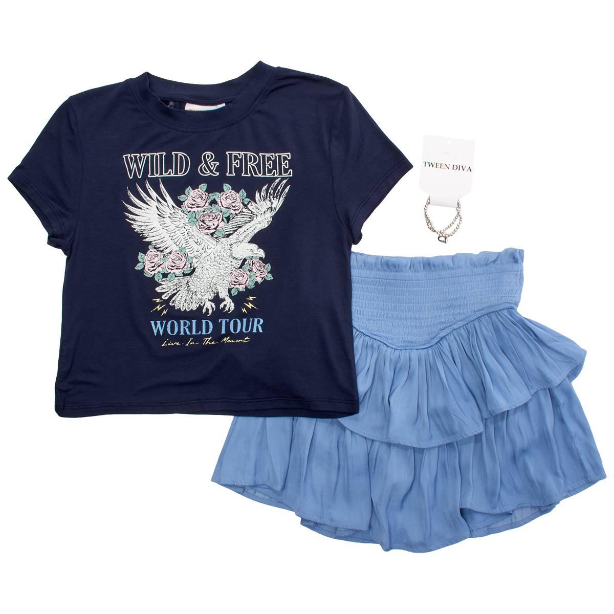 Click here for Girls (7-12) Tween Diva Wild & Free Top & Ruffle S... prices