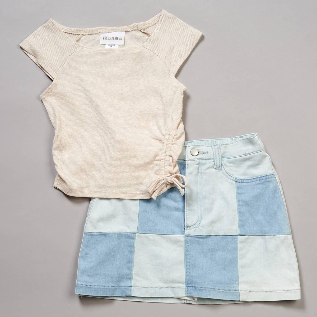 Click here for Girls (7-12) Tween Diva Side Cinch Tee & Color Blo... prices