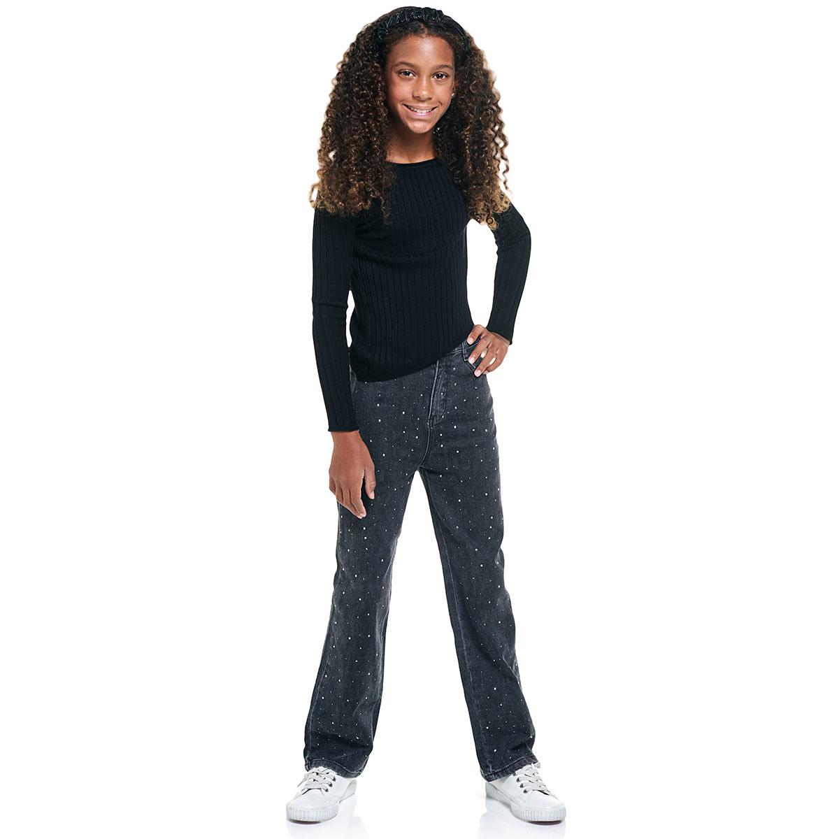 Click here for Girls (7-12) Tween Diva Asymmetrical Top with Rhin... prices
