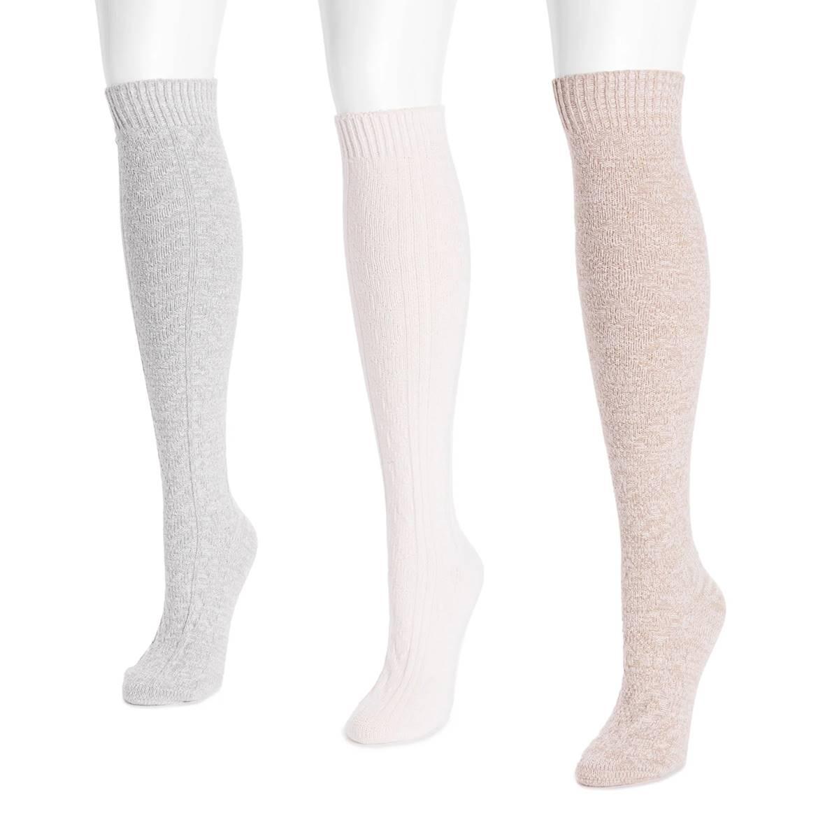 Click here for Womens MUK LUKS(R) 3pk. Neutrals Knee High Socks prices