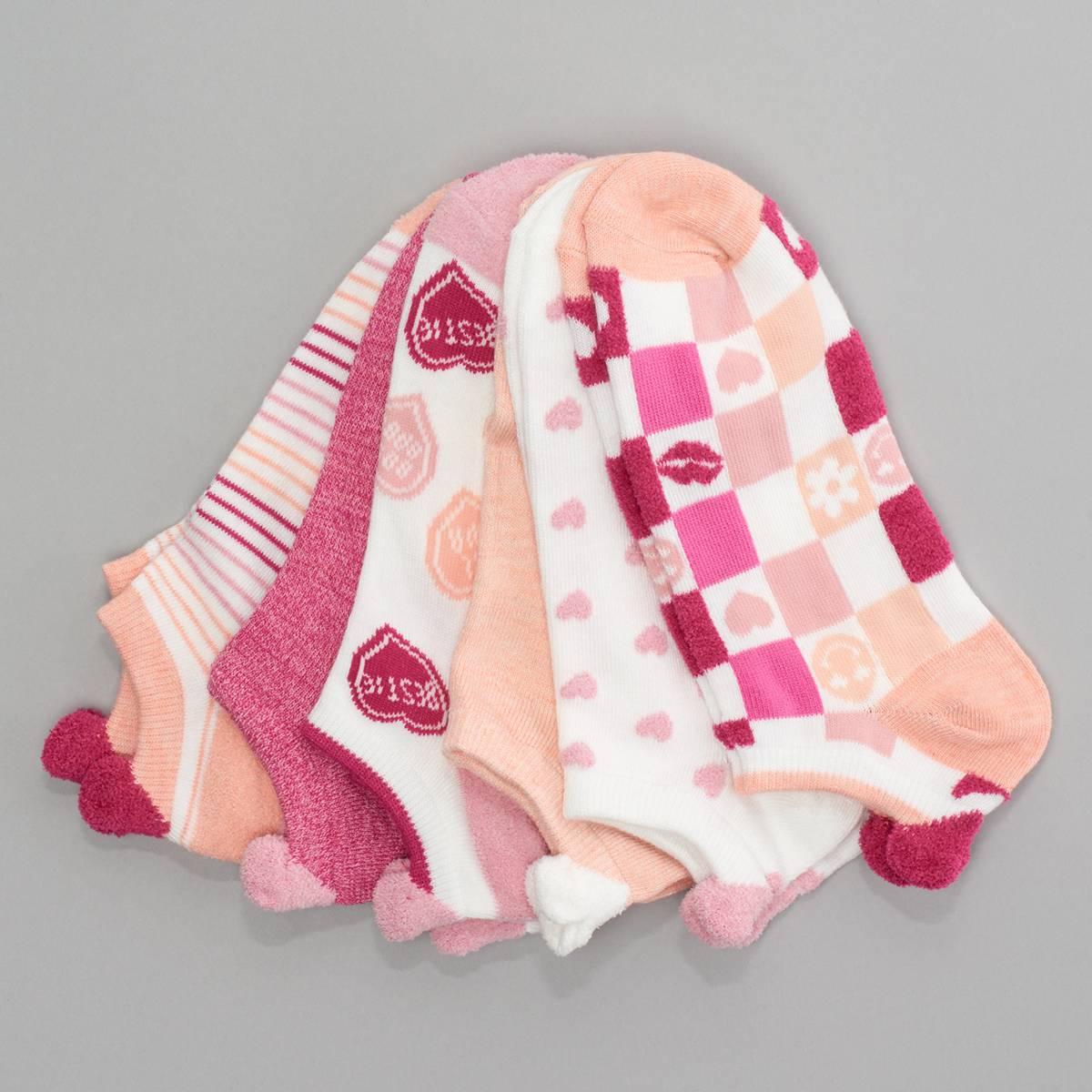 Womens MUK LUKS(R) 6pk. 3D Candy Tab Low Cut Socks