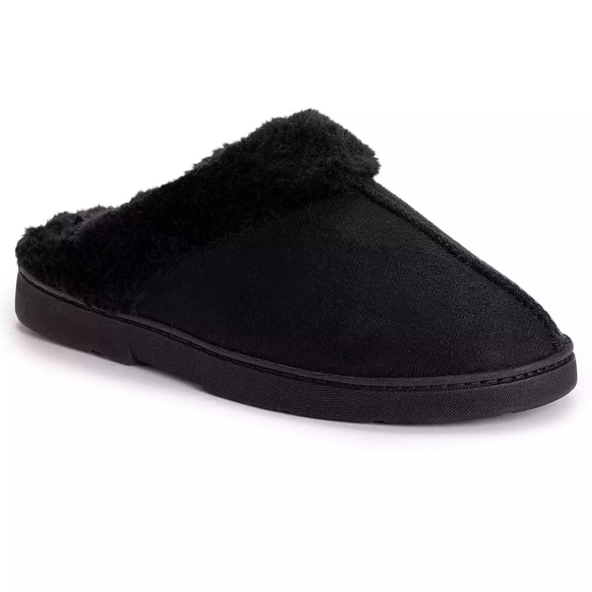 Muk Luks Womens Faux Suede Clog Slippers - Grape