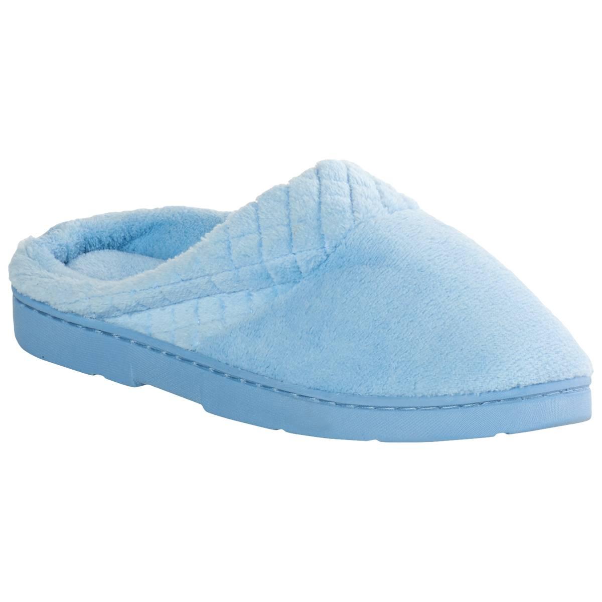 Muk Luks Womens Quilted Clog Slippers - Blue