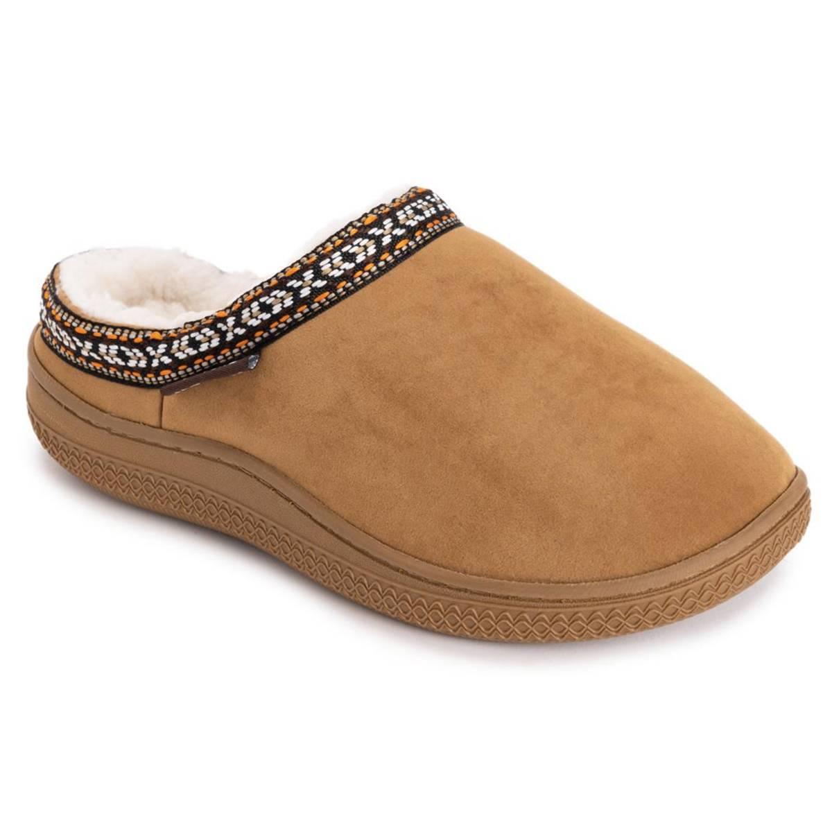 Muk Luks Womens Faux Sueded Clog - Tan
